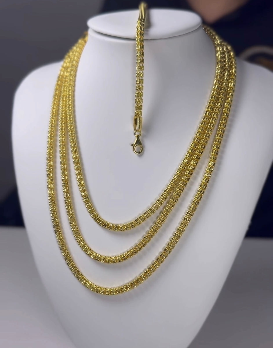 Ice Chain fancy Gold 925 – In The Flow High Quality